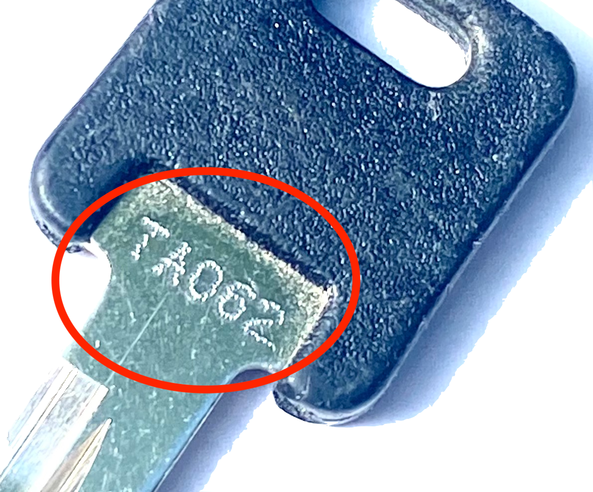 Airstream Trailer Door Handle Key (codes TA001-TA100)